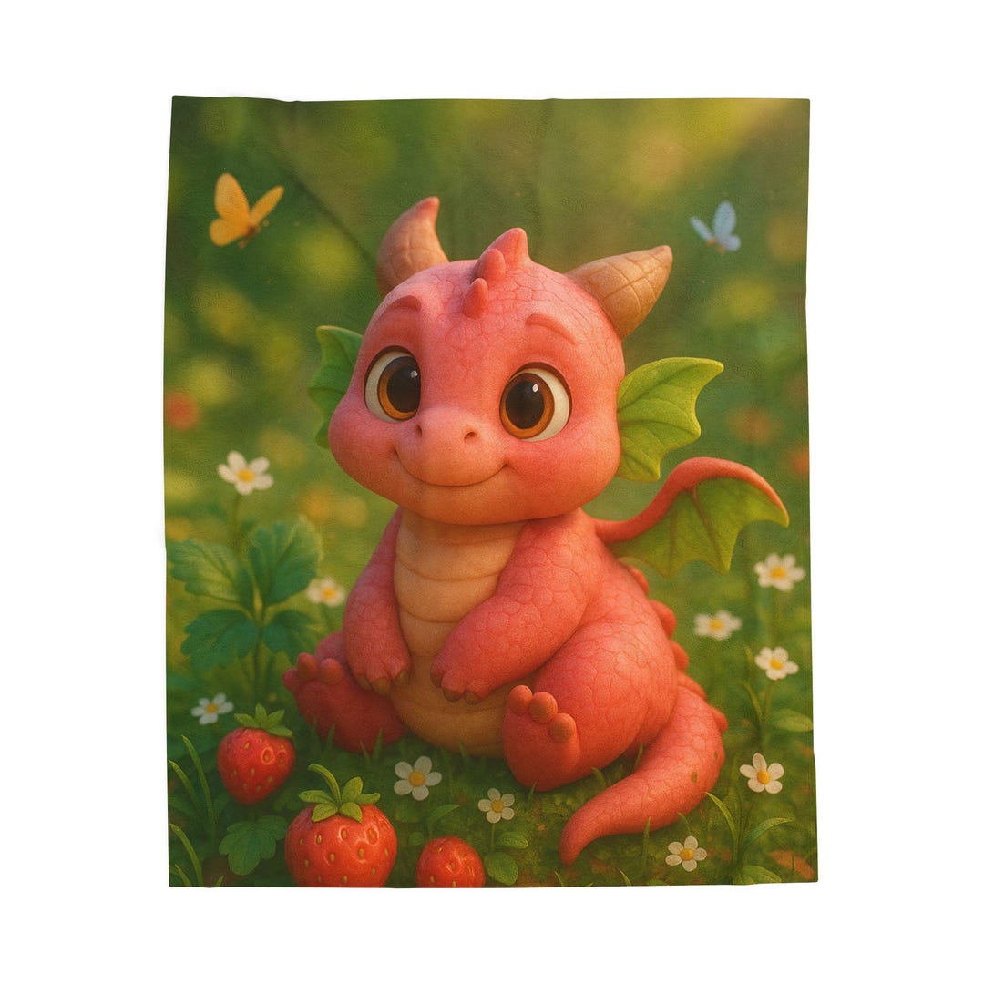 Magical Baby Blanket Berry the Enchanted Dragon Velveteen Plush Throw ...