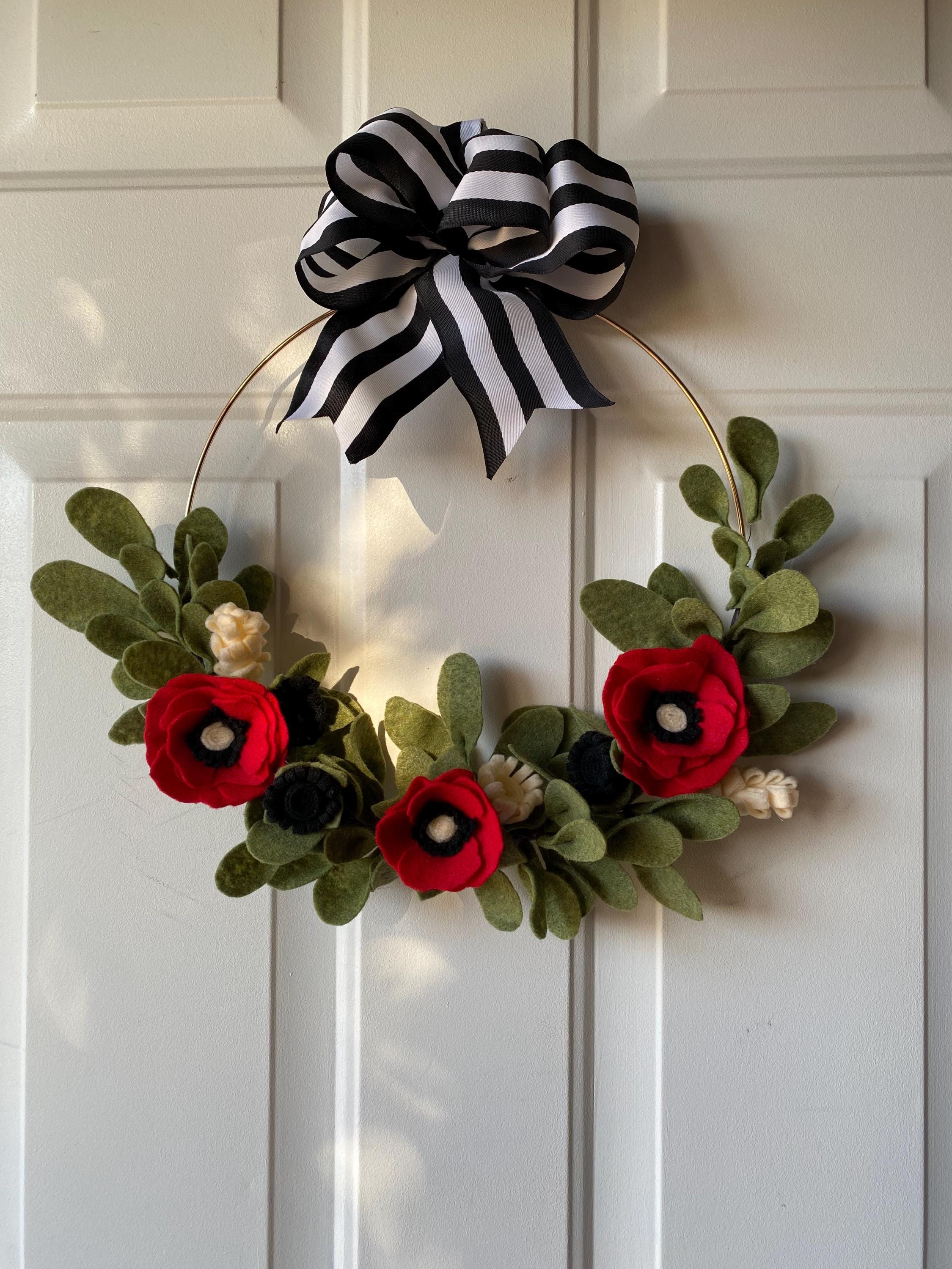 Red Poppy Wreath - Etsy