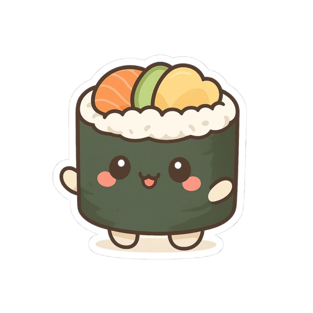 Schattige sushi bubble thee kiss-cut stickers, stickers Aziatisch eten ...