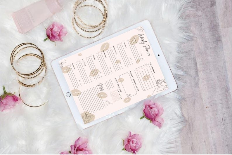Weekly Planner Template – Coffee-inspired Digital Planner, Printable ...