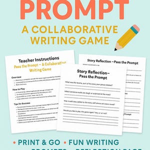 Pass the Prompt – A Collaborative Writing Game for Grades 4–10 - Etsy