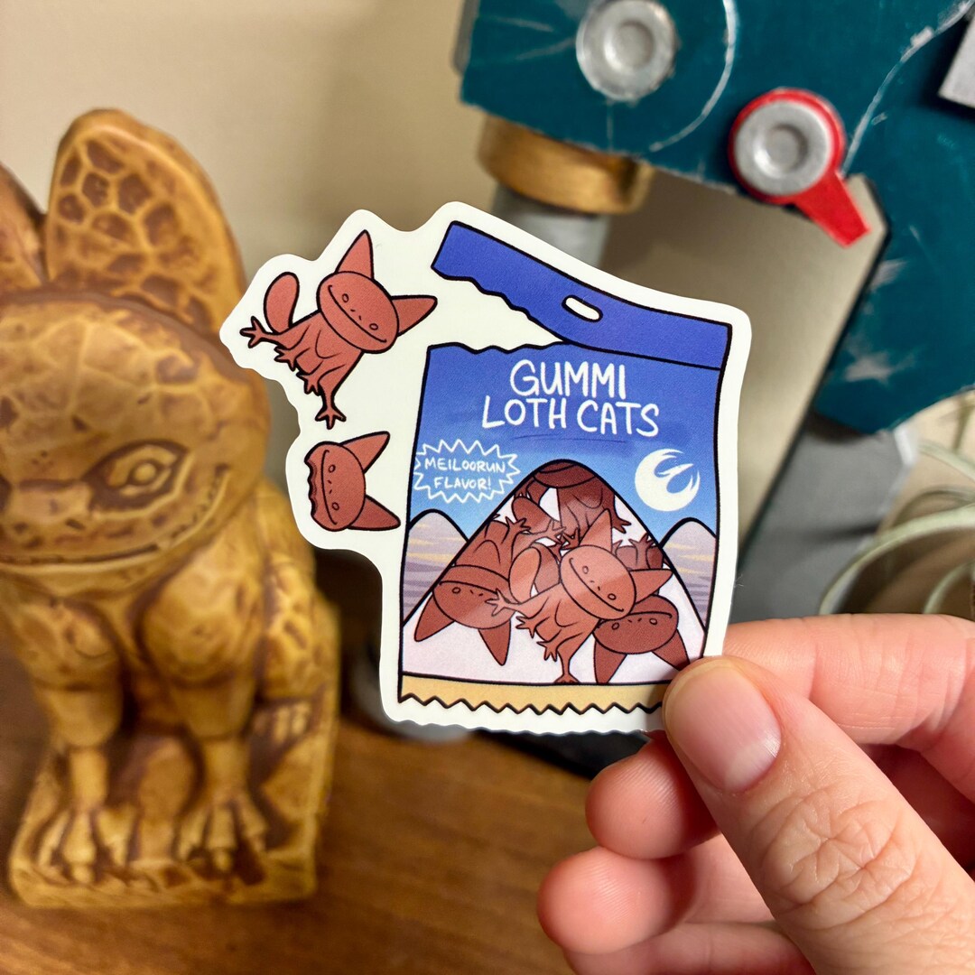 Gummi Loth Cat Sticker - Etsy