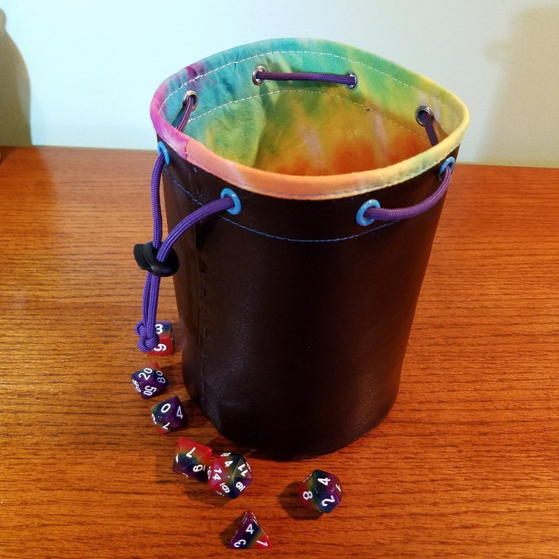 Medium Dice Bag - Tie-dye Rainbow Pride - Pathfinder, Dnd, Gaming Bag ...