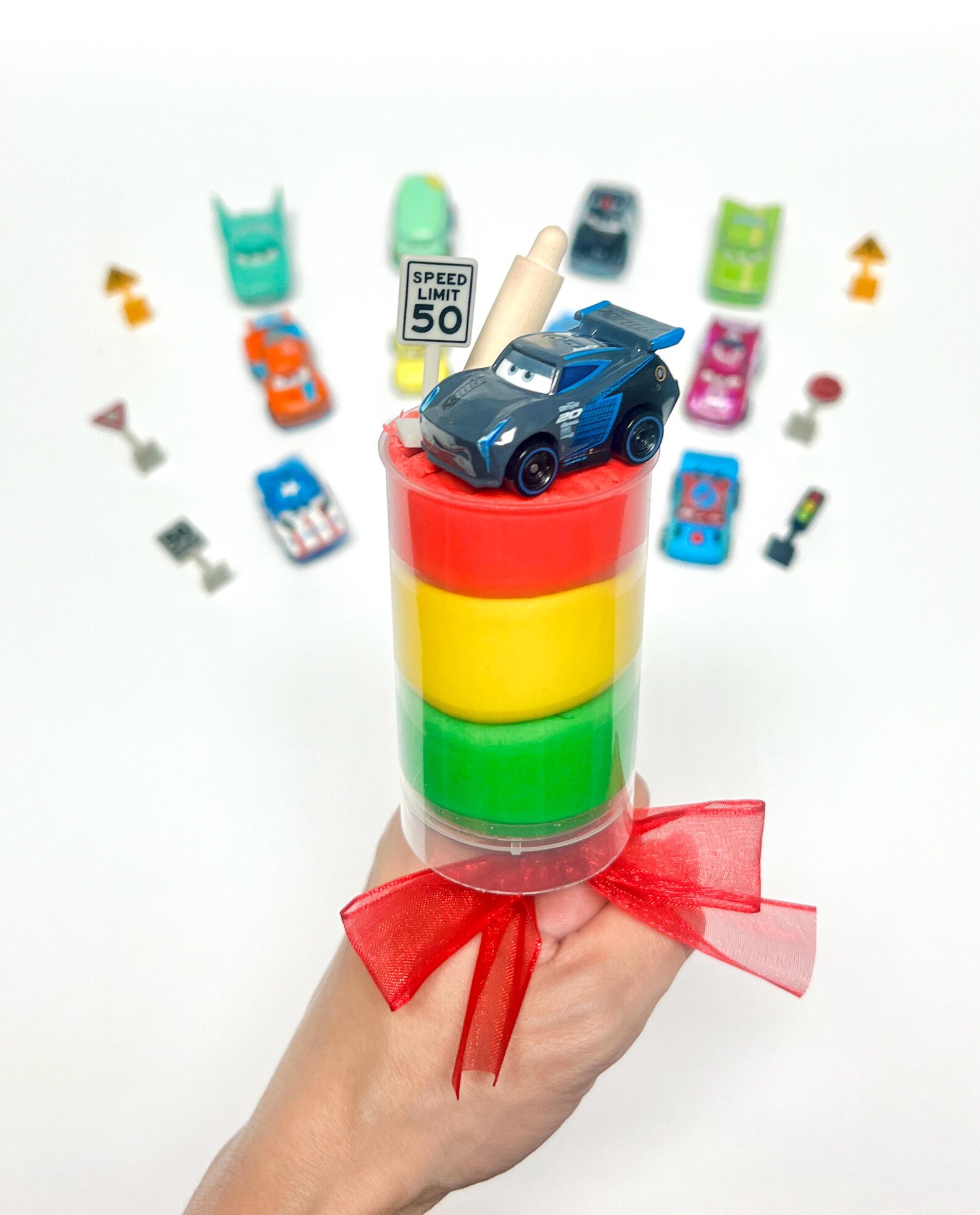 Cars Play Dough Party Favor: Lightning Mcqueen Sensory Kit - Etsy
