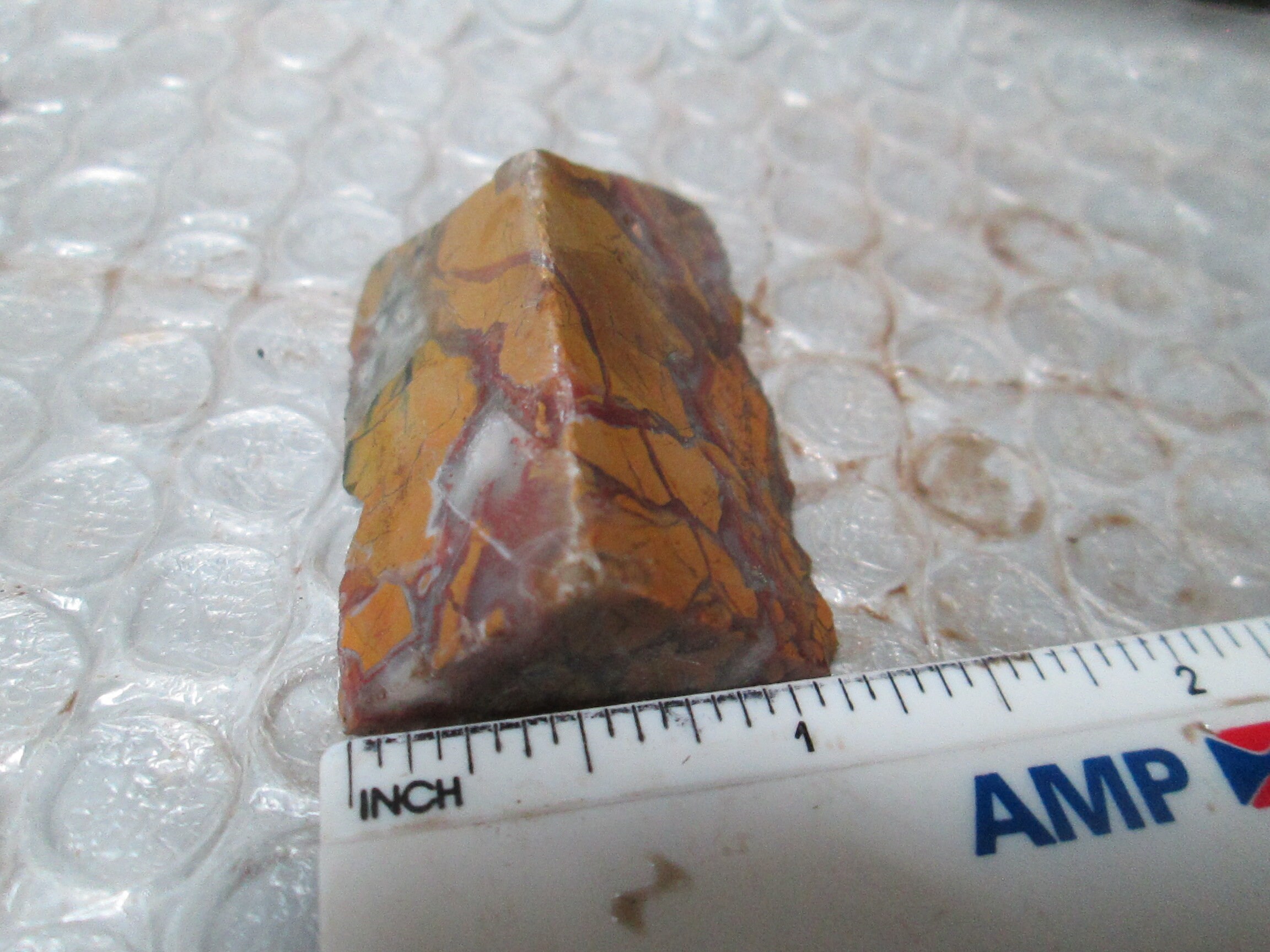 Small Yellow Gold Agatized Stone Canyon Jasper Agate Triangle | Etsy