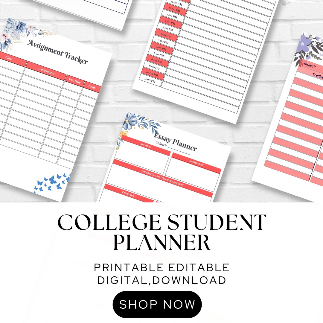 Printable Student Planner Bundle: College, High School, and Homeschool ...