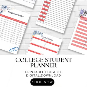 Printable Student Planner Bundle: College, High School, and Homeschool ...