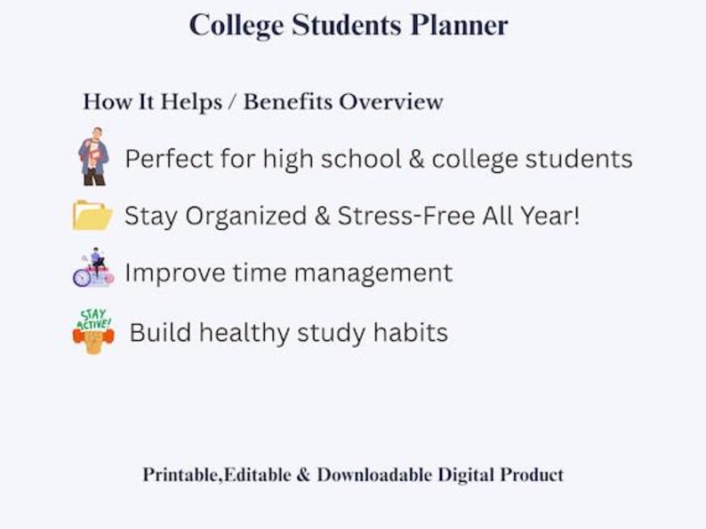 Printable Student Planner Bundle: College, High School, and Homeschool ...