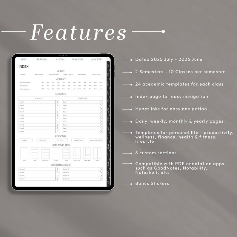 2025-2026 Digital Student Planner – Academic Calendar, To-do Lists ...