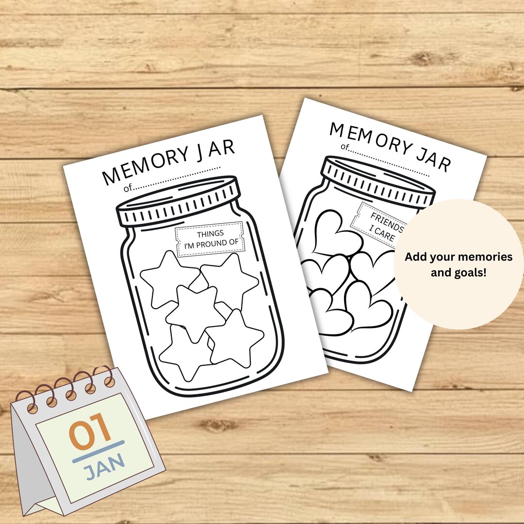 New Year’s Eve Memory Jar Activity, Year-end Reflection Cards ...