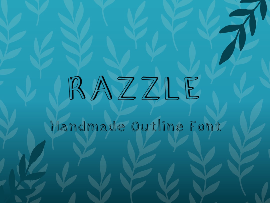 Handmade Outline Font Playful and Whimsical Sans Serif - Etsy