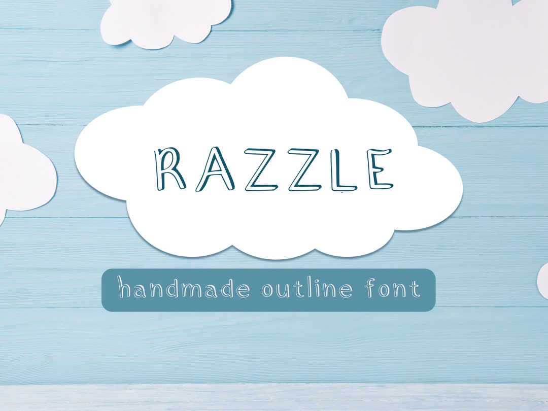 Handmade Outline Font, Playful and Whimsical , Sans Serif, Digital Note ...