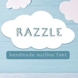 Handmade Outline Font, Playful and Whimsical , Sans Serif, Digital Note ...