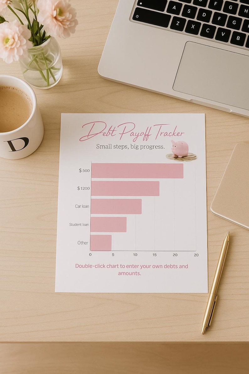 Debt Snowball Tracker: Editable Chart, Printable PDF (canva Template ...