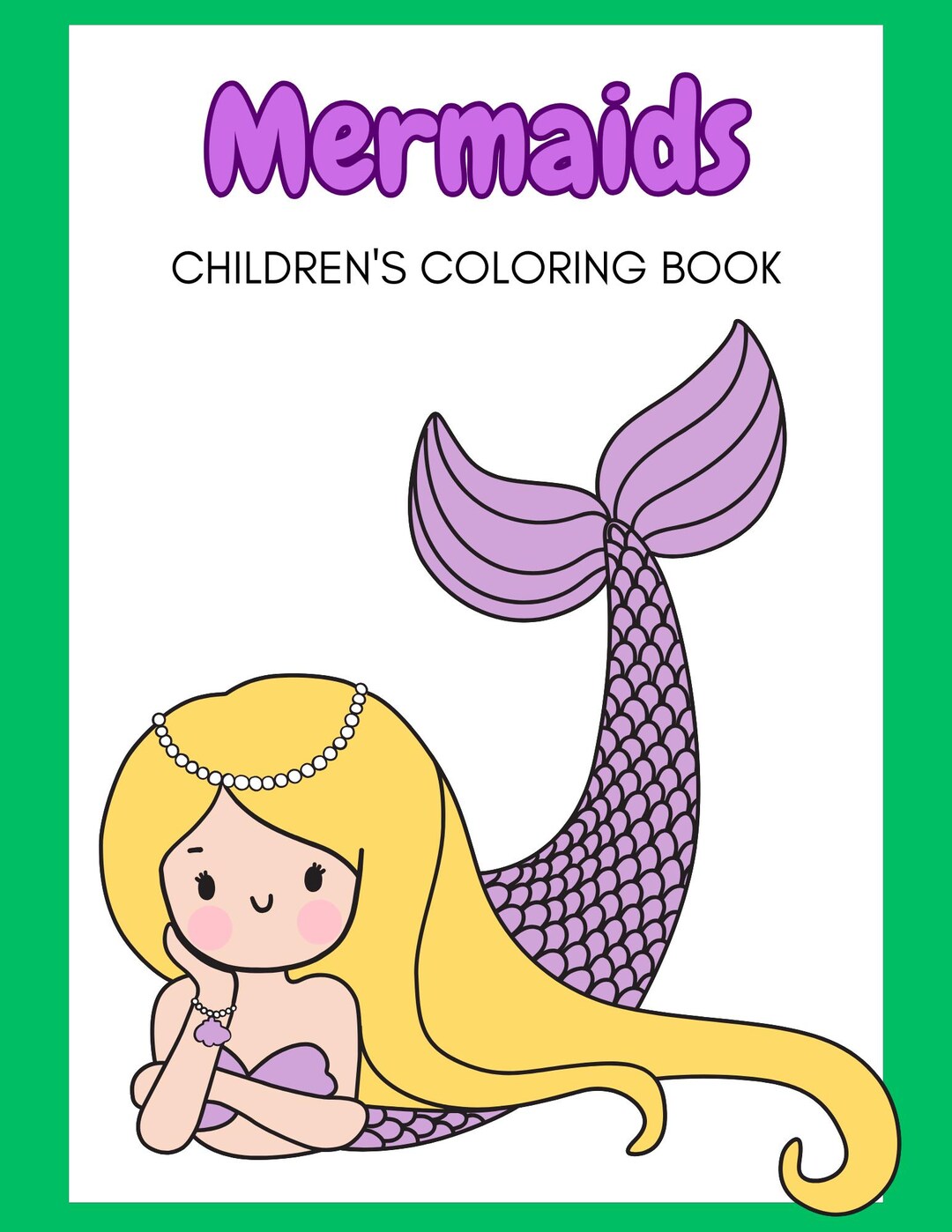 Mermaid Coloring Book for Kids | Printable Children's Activity Book ...