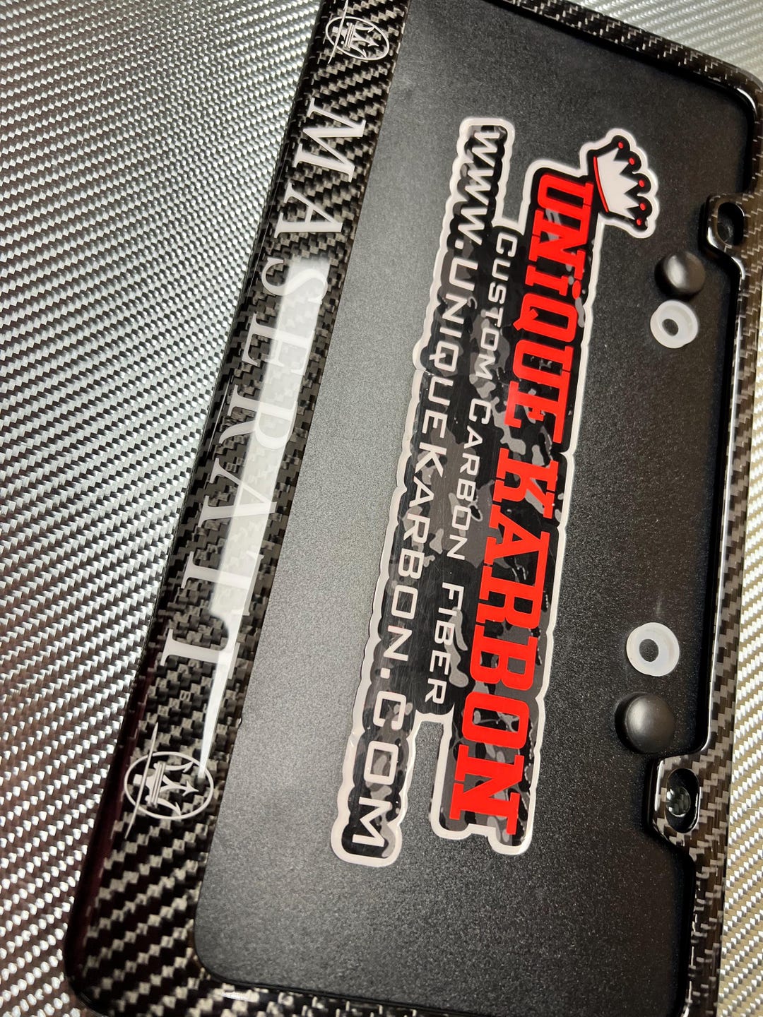 Maserati Carbon Fiber License Plate Frame - Etsy