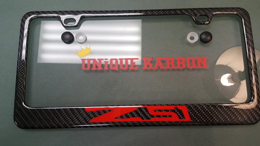Chevy Corvette Z51 Carbon Fiber License Plate Frame - Etsy