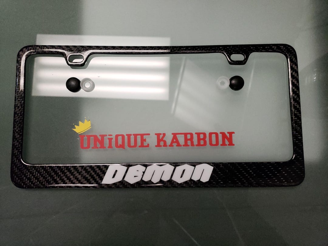 Dodge SRT Demon Hellcat Challenger Charger Carbon Fiber License Plate ...