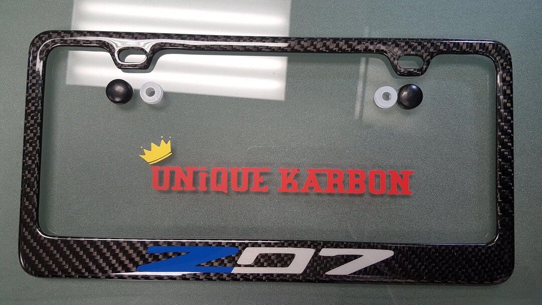 Chevy Corvette Z07 Carbon Fiber License Plate Frame - Etsy
