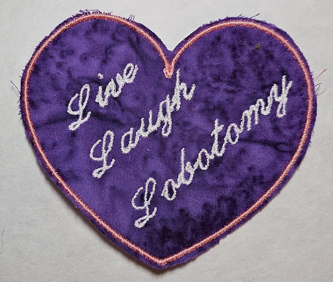 Live, Laugh, Lobotomy Sew-on Patch - Etsy