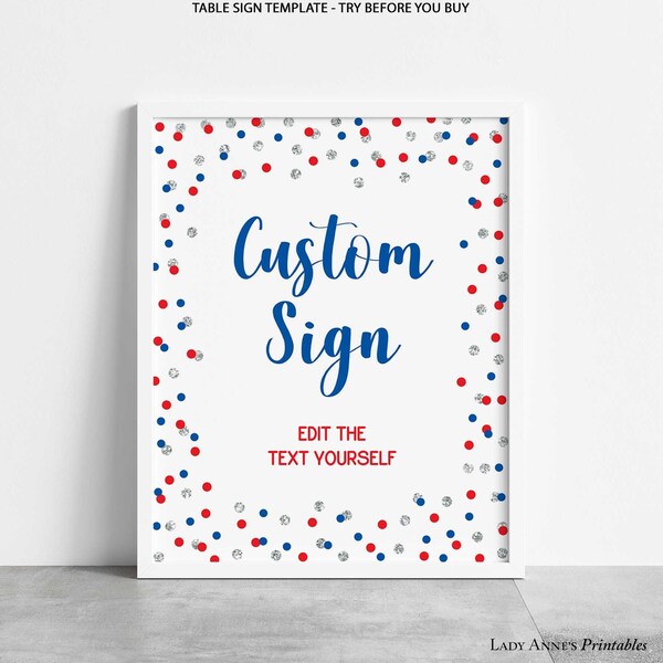 Red and Blue Party - Etsy
