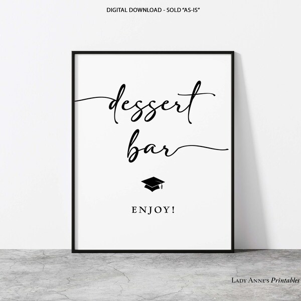 Grad Party Dessert Bar Signs - Etsy