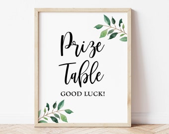 Prize Table Sign - Etsy