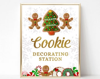 Cookie Decorating Station Sign for Christmas Holiday Party - Etsy