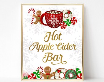 Apple Cider Sign Apple Cider Bar Sign Printable (Download Now) - Etsy