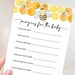 Bee Prayers for the Baby Printable Cards, Honey Bee Baby Shower ...