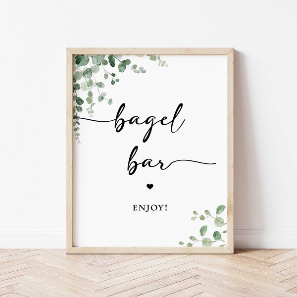 Bagel Bar Sign - Etsy
