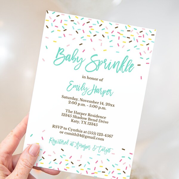 Sprinkle Invitation - Etsy