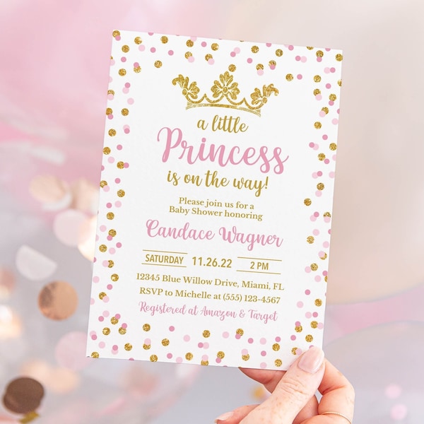 Princess Baby Shower Invitations - Etsy