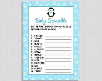 Instant Download Penguin Baby Shower Bingo Game Winter Baby | Etsy