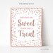 Birthdays Are Sweet Please Take a Treat Party Sign, Rose Gold Glitter ...