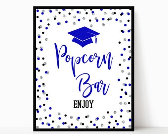 Popcorn Bar Sign Graduation - Etsy