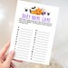 Baby Name Game Baby Shower Game Halloween Purple & Orange - Etsy