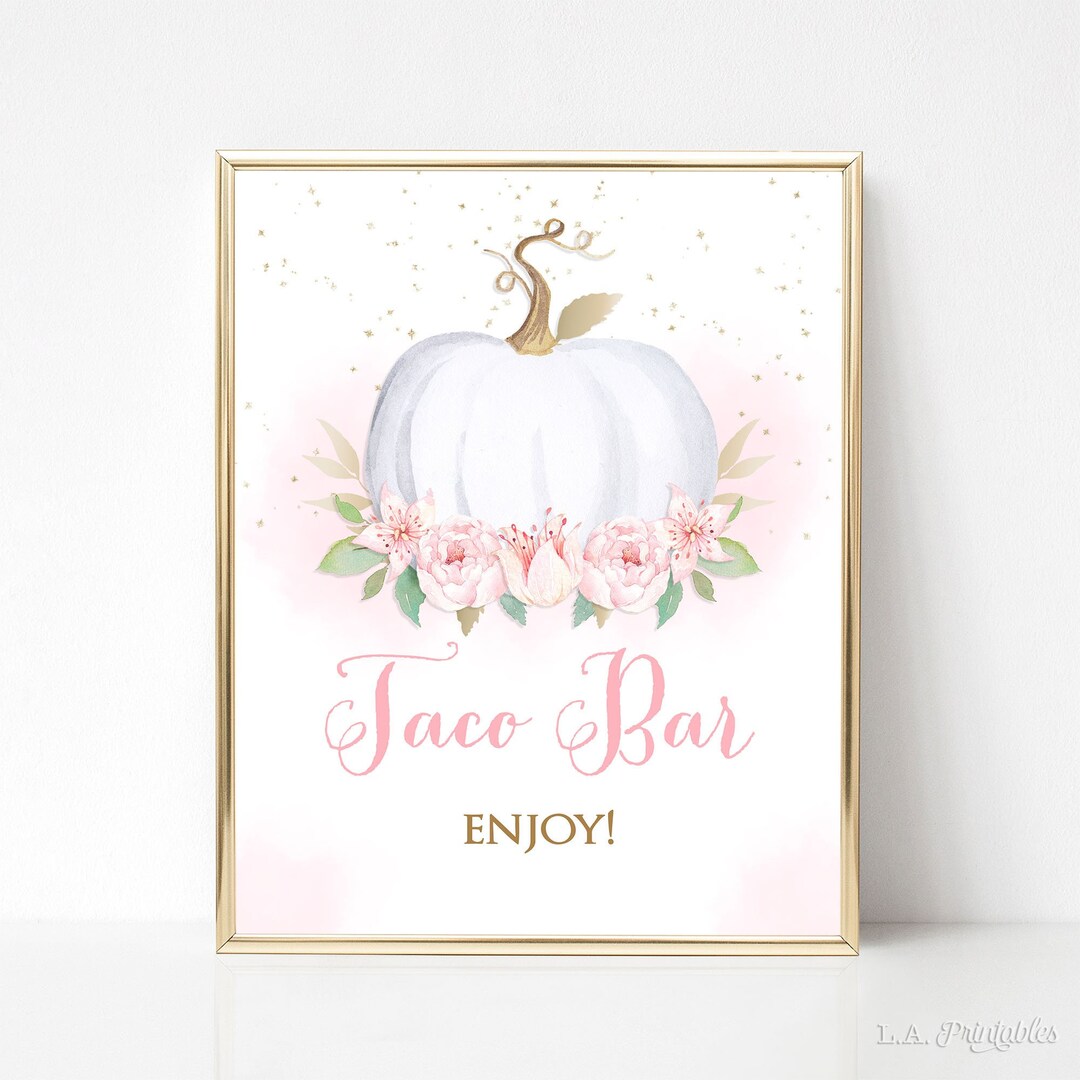 Letrero de fiesta de Fall Taco Bar letrero de ducha de taco - Etsy España