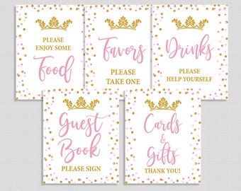 Princess Party Signs | Etsy