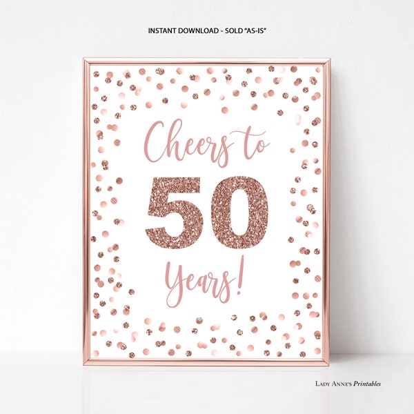 Cheers to 50 Years - Etsy