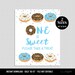 One is Sweet Please Take a Treat Sign Blue Donut Sprinkle 1st - Etsy
