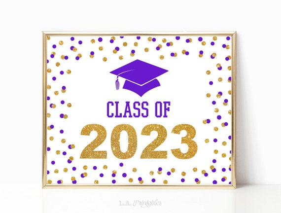 Purple And Gold Graduation Cap