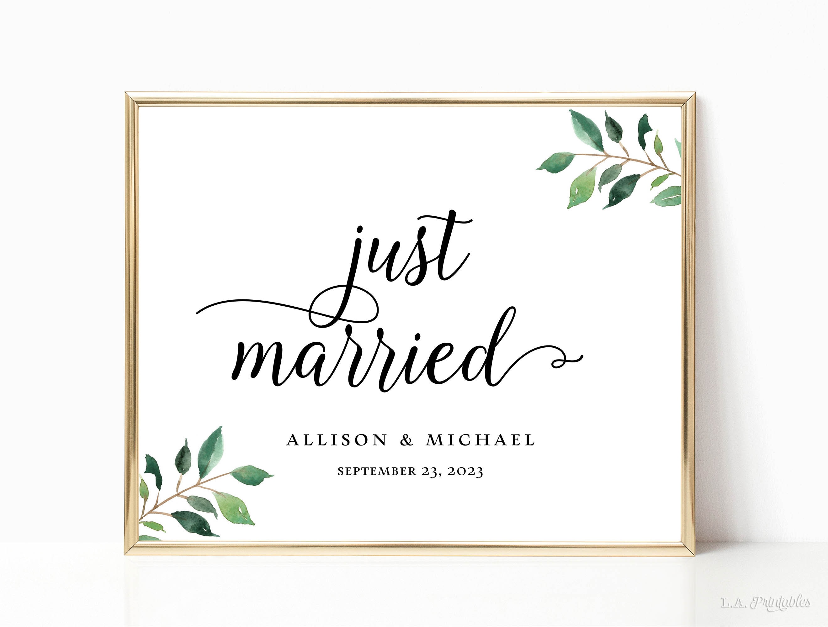 Just Married Sign