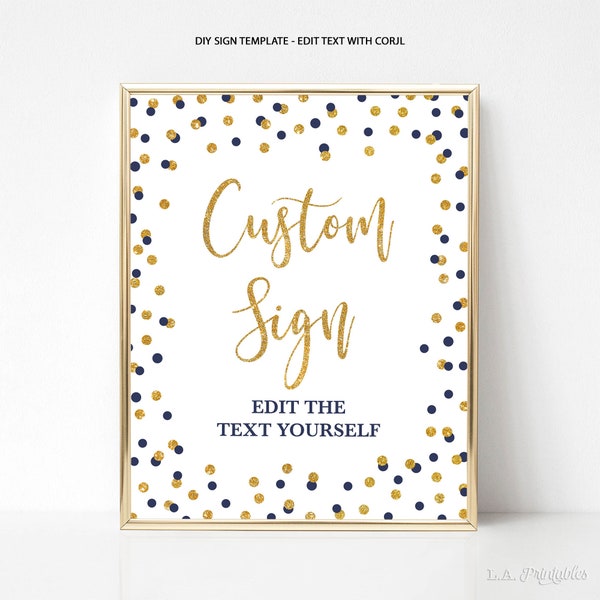 Navy Blue Sign - Etsy