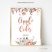 Fall Apple Cider Party Sign Fall Pumpkin Season Cider Table - Etsy