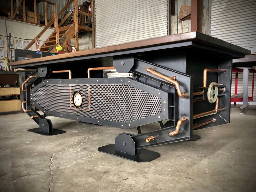 Steampunk Desk Steampunk Executive Desk Dieselpunk Desk - Etsy