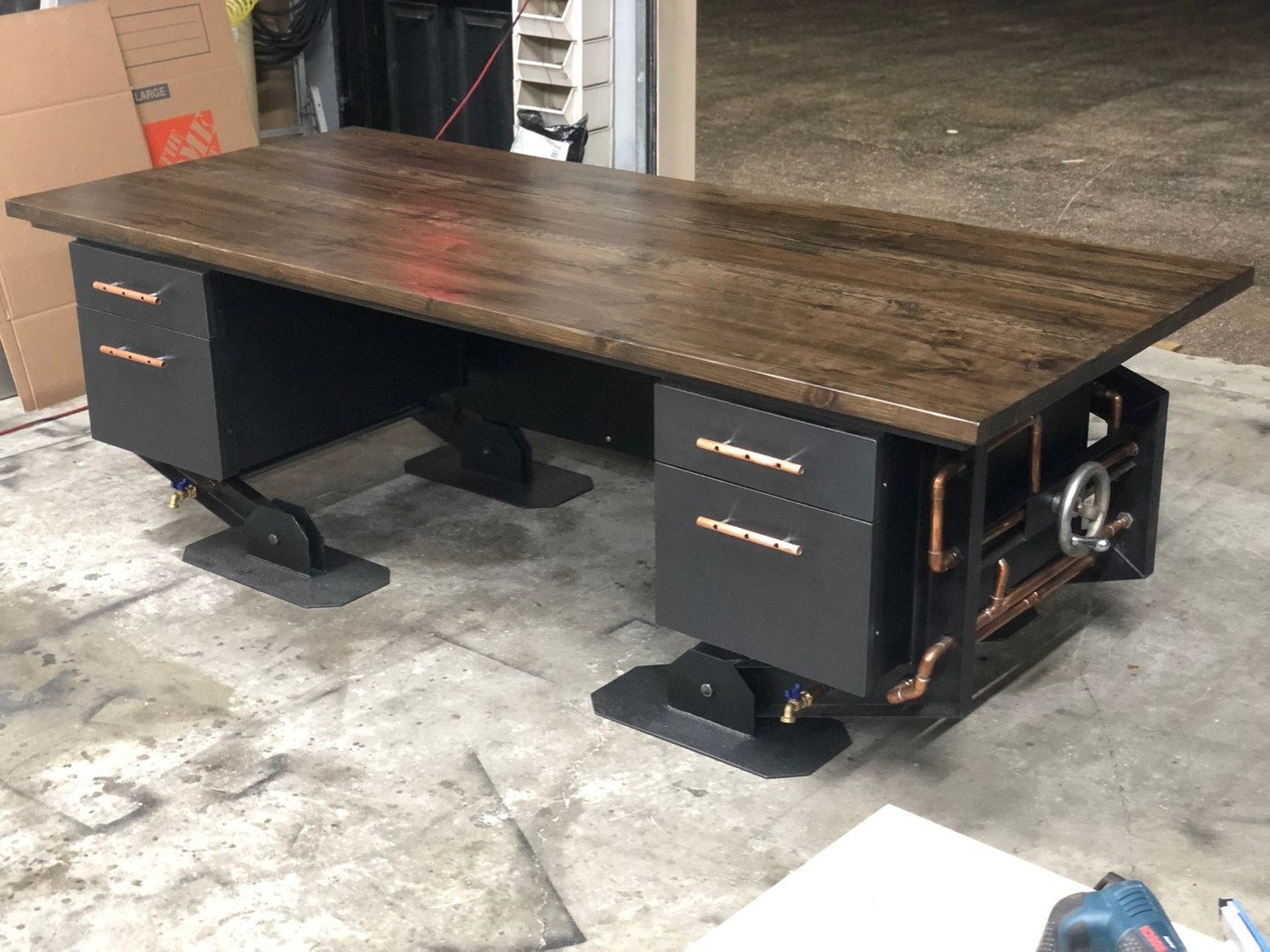 Steampunk Desk Steampunk Executive Desk Dieselpunk Desk - Etsy