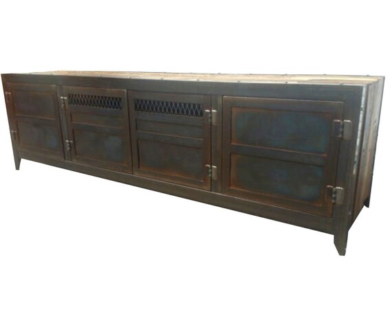 Metal And Wood Media Console