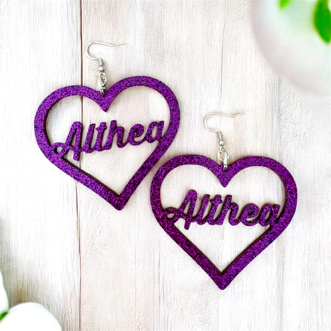 Preorder* Custom Althea Grateful Dead Heart Resin Earrings Jewelry ...