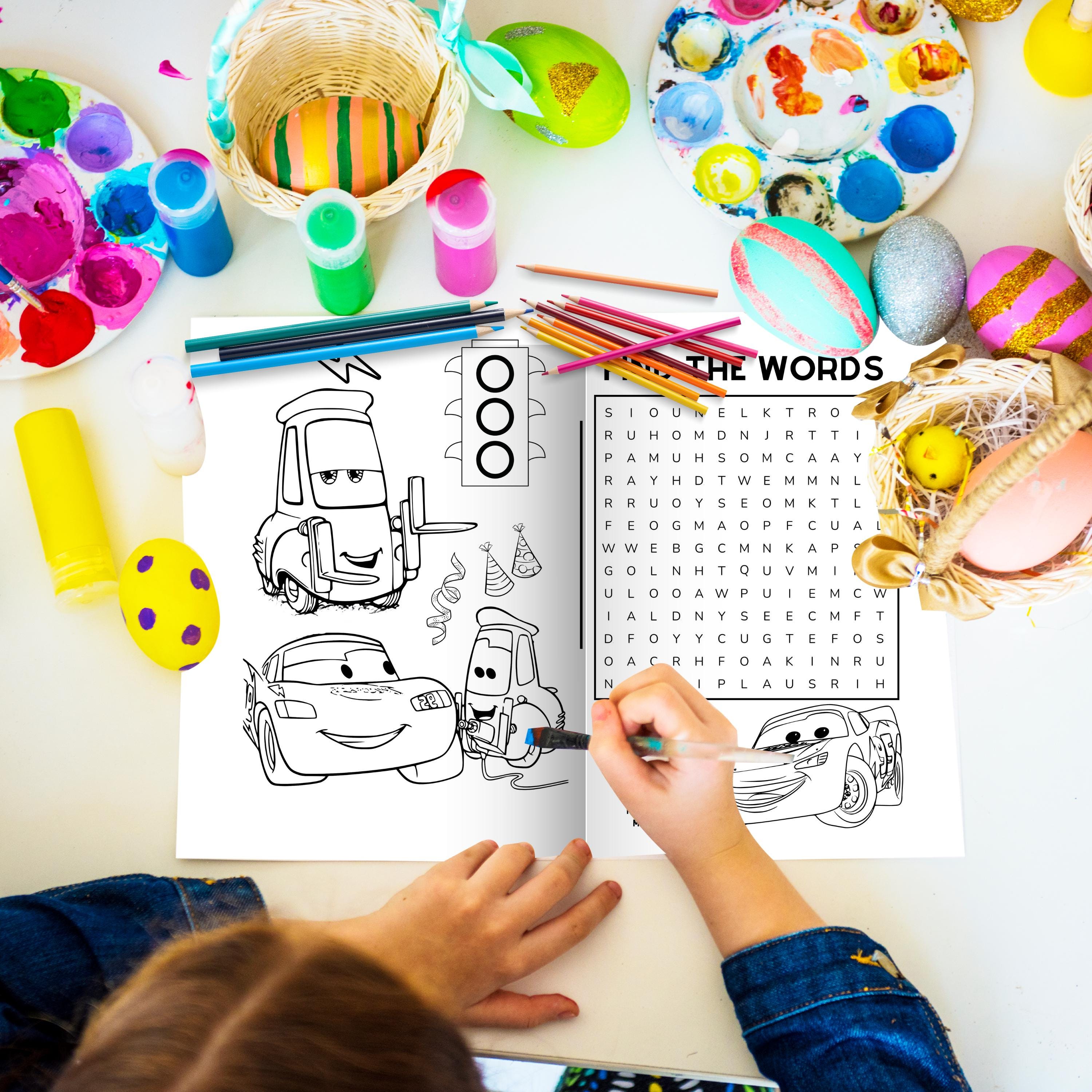 Editable Rayo Mcqueen Coloring Book, Cars Birthday Party (digital File ...